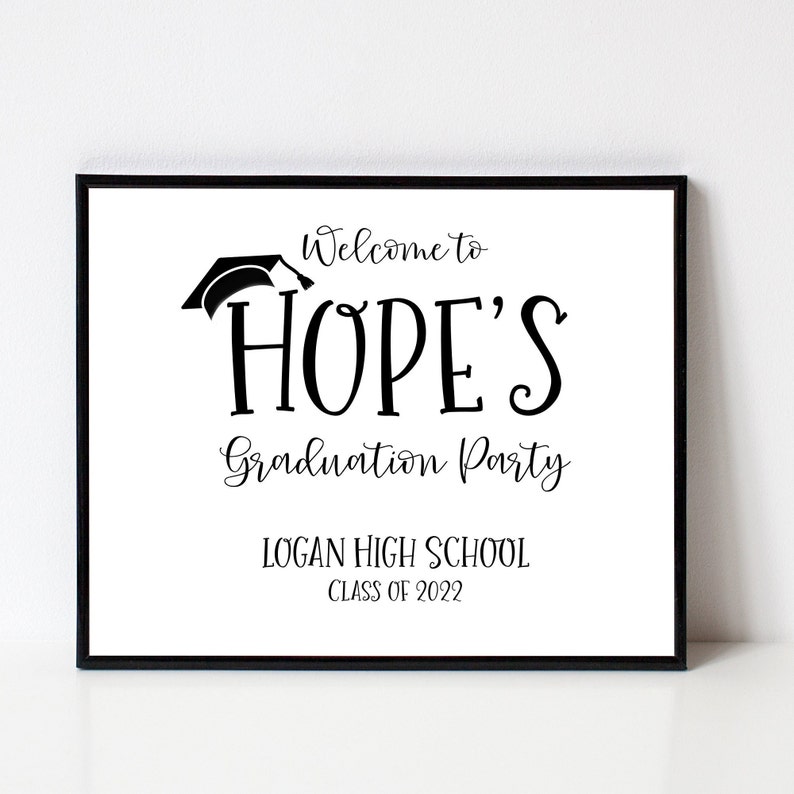 Graduation Welcome Sign Personalized Graduation Party Sign - Etsy