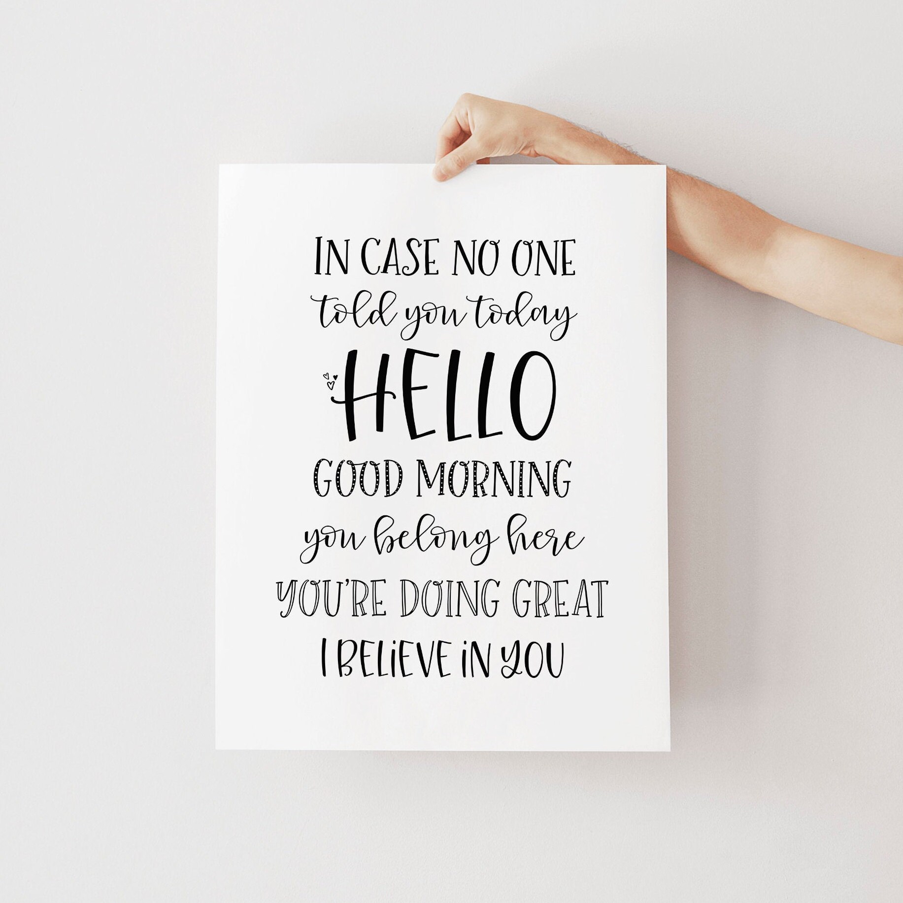 In Case No One Told You Today Classroom Positivity Quote | Etsy