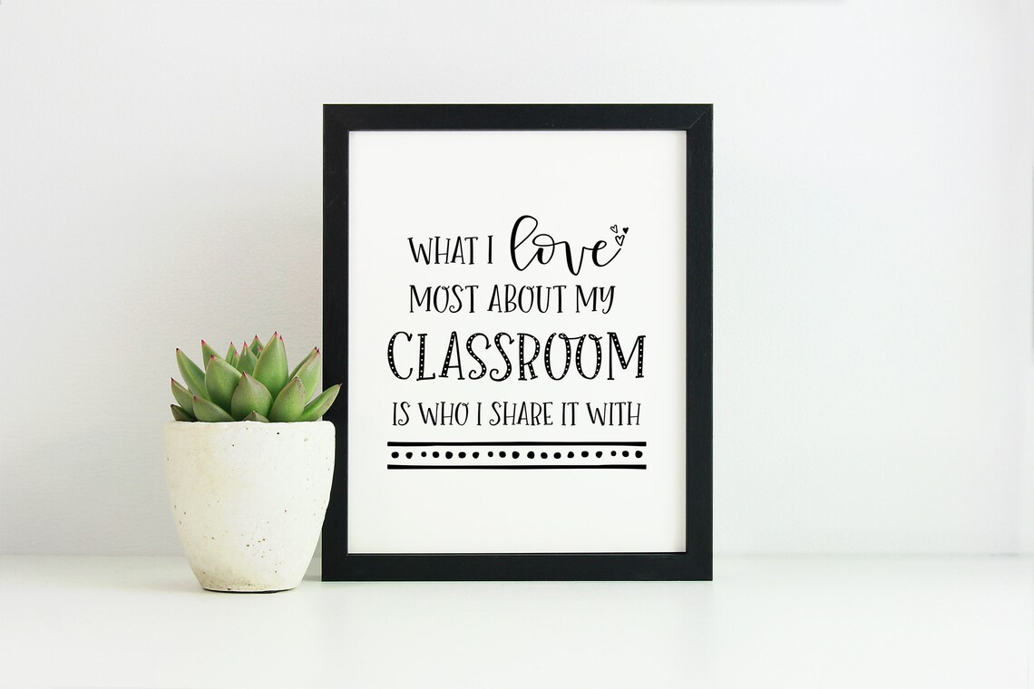 What I Love About My Classroom is Who I Share It With - Etsy