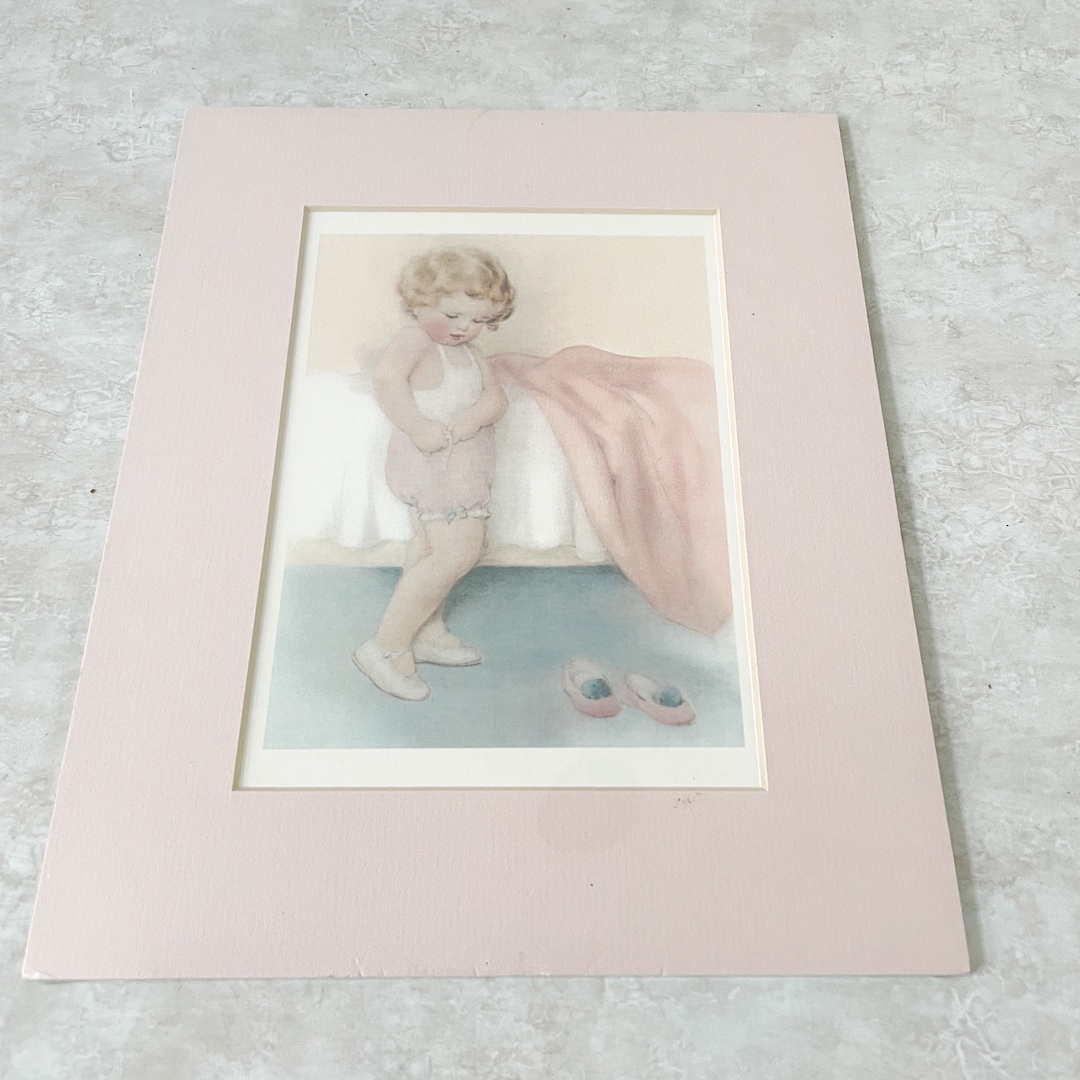 Vintage Bessie Pease Gutmann Lithograph and Mat just a Little Bit ...