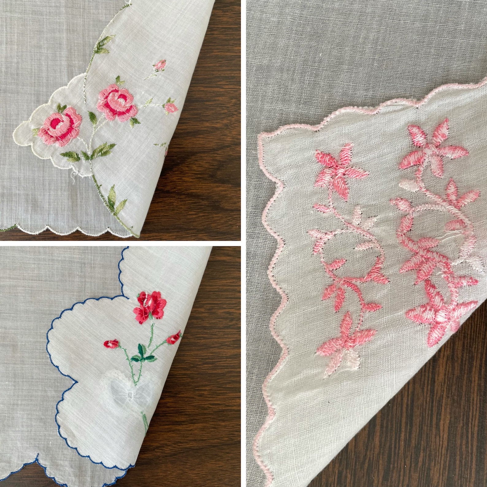 Vintage Handkerchief Embroidered Ladies Vintage Hankie | Etsy
