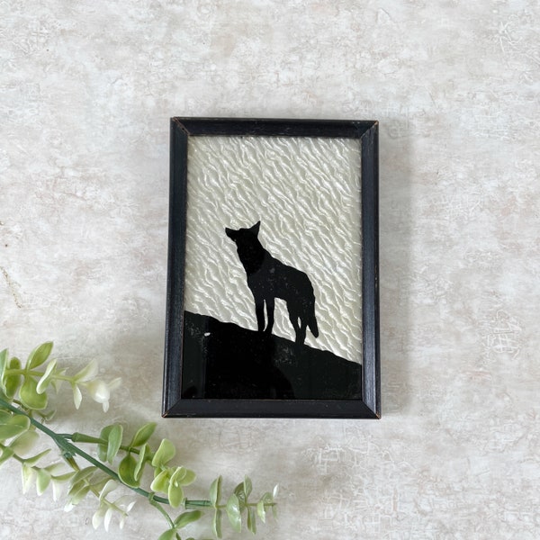 Silhouette Wolf Painting - Etsy