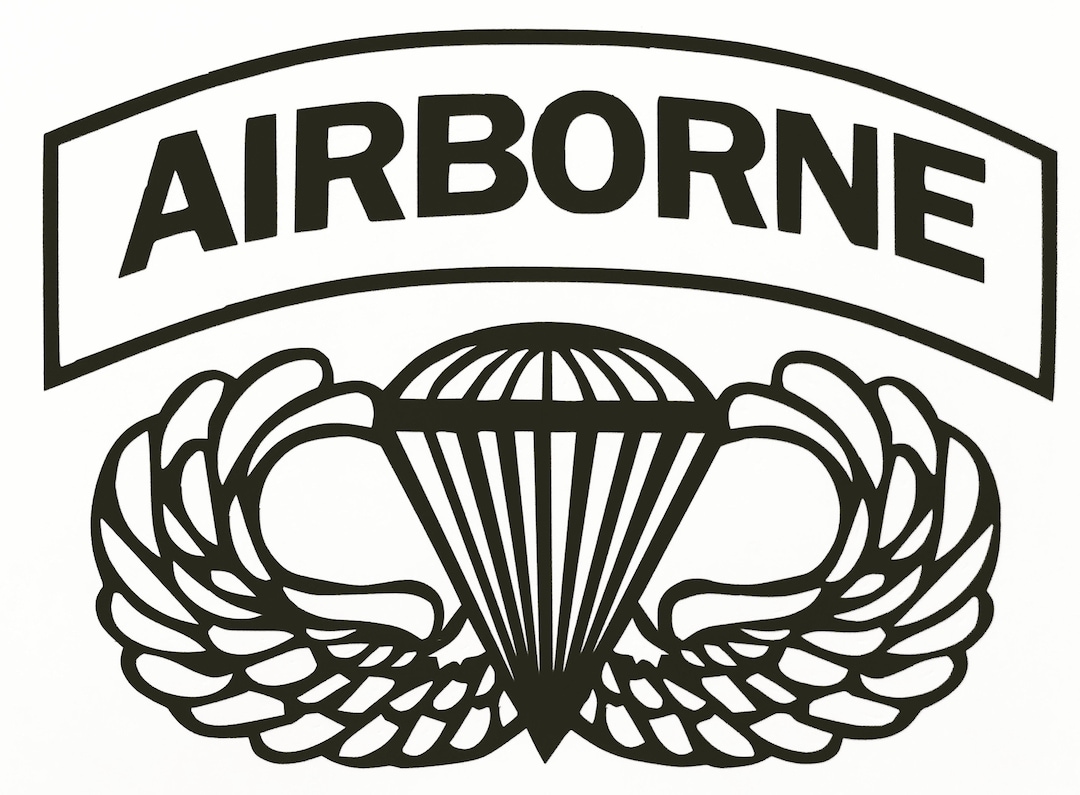 Airborne Vinyl Decal With Wings Symbol - Etsy