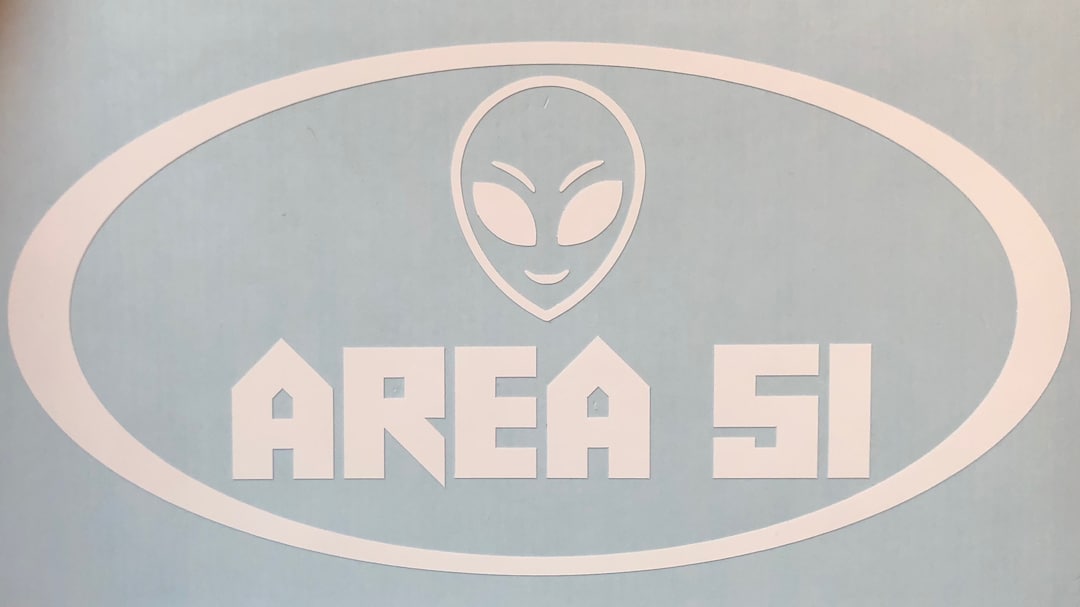Area 51 With Alien Vinyl Decal multiple Colors and Sizes - Etsy
