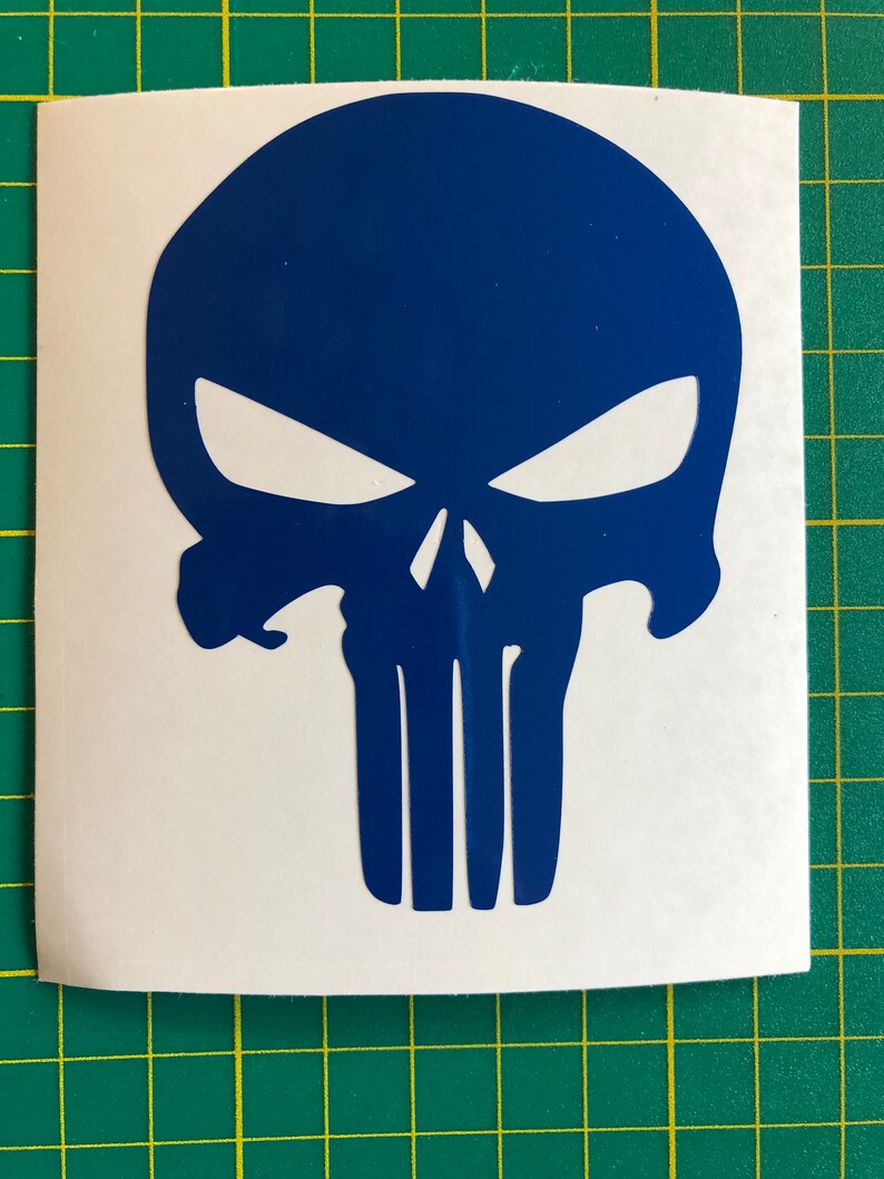 Punisher Skull Vinyl Decal Sticker Multiple Sizes And Colors Etsy