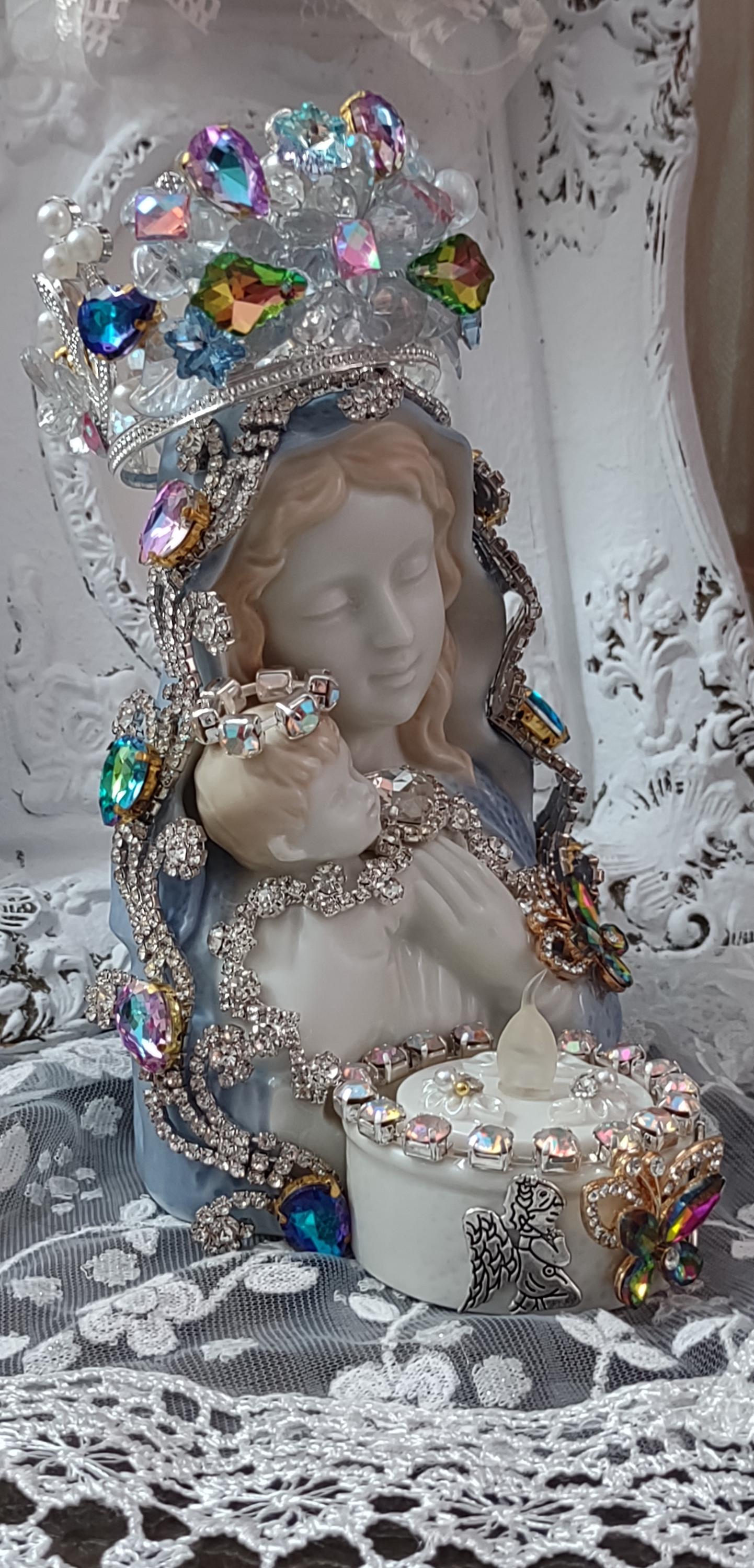 Jeweled Madonna, Madonna Statue - Etsy