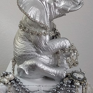 Elephant Statue, Jeweled Elephant, Crown - Etsy