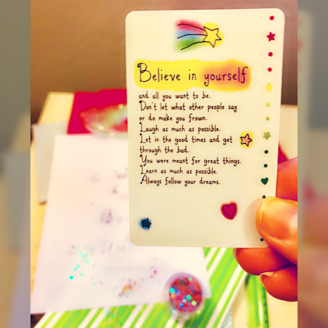 Believe in Yourself Inspiring Wallet Card Poetry Poem - Etsy Singapore