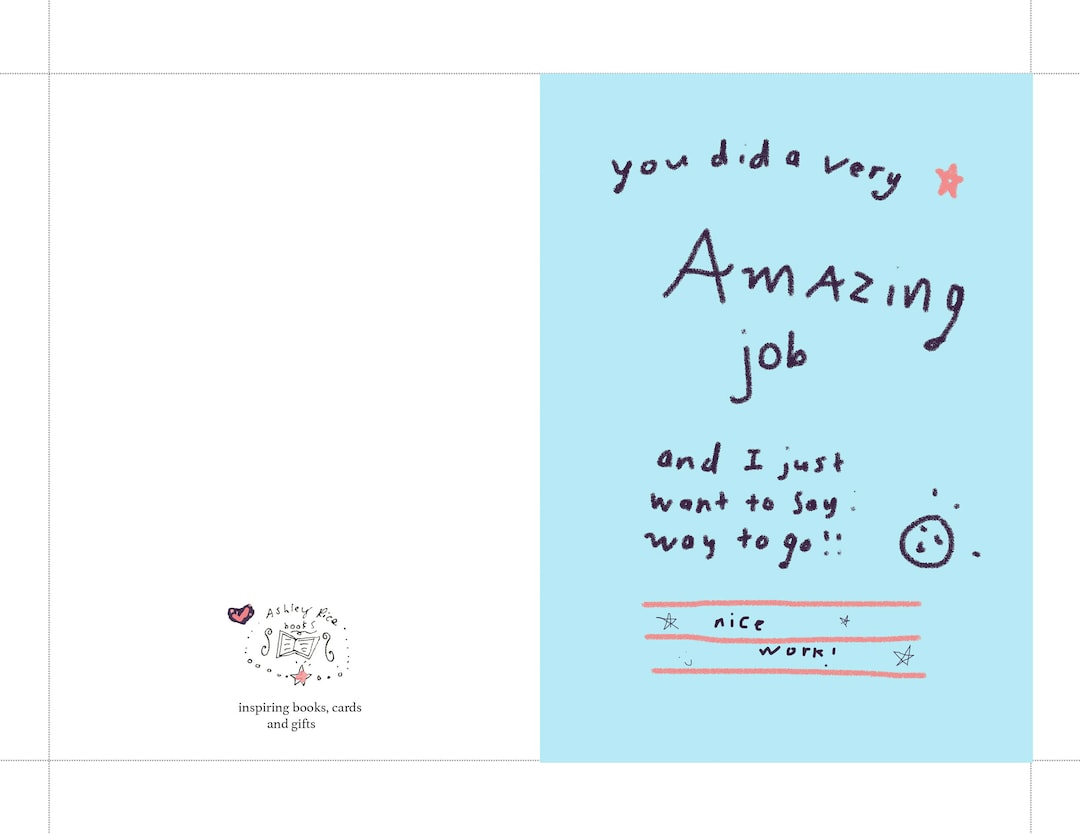 You Did a Very Amazing Job and I Want to Say Way to Go - Etsy
