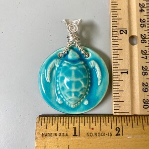 Sea Turtle Ceramic Wire Wrapped in Silver Plated Wire / / Silver Plated ...