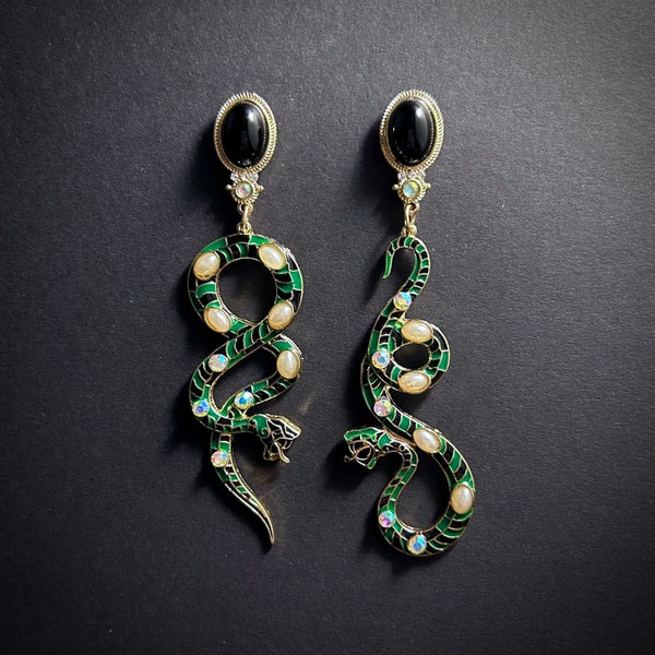Gold Snake Earrings - Etsy