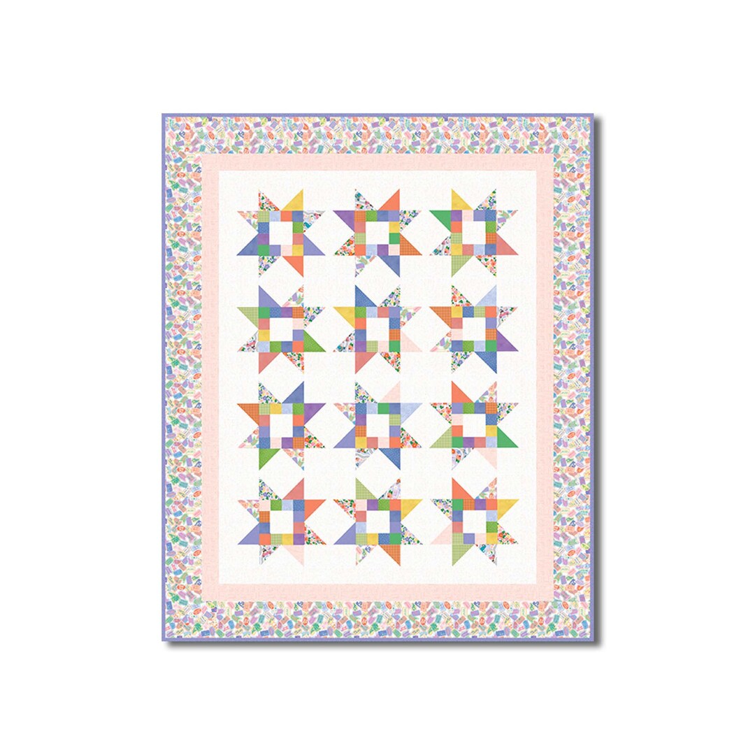 All Kansas and Nebraska Shop Hop - Quilty Stars Quilt Kit - Polka Dot ...