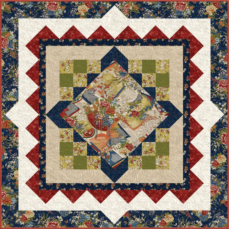 Maywood - Japanese Garden - Tomoko DIGITAL PANEL Quilt Kit! - Etsy
