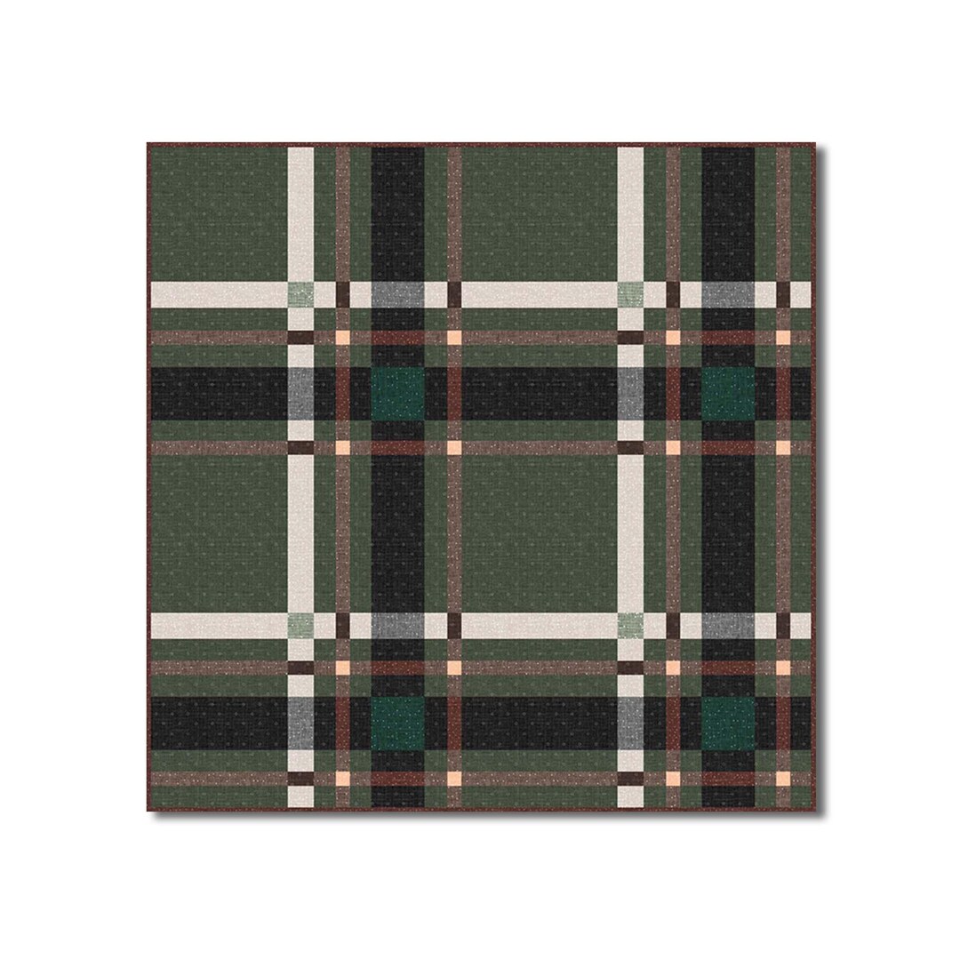 Figo - Stash - Upscale Plaid - Green Throw Quilt Kit - Etsy