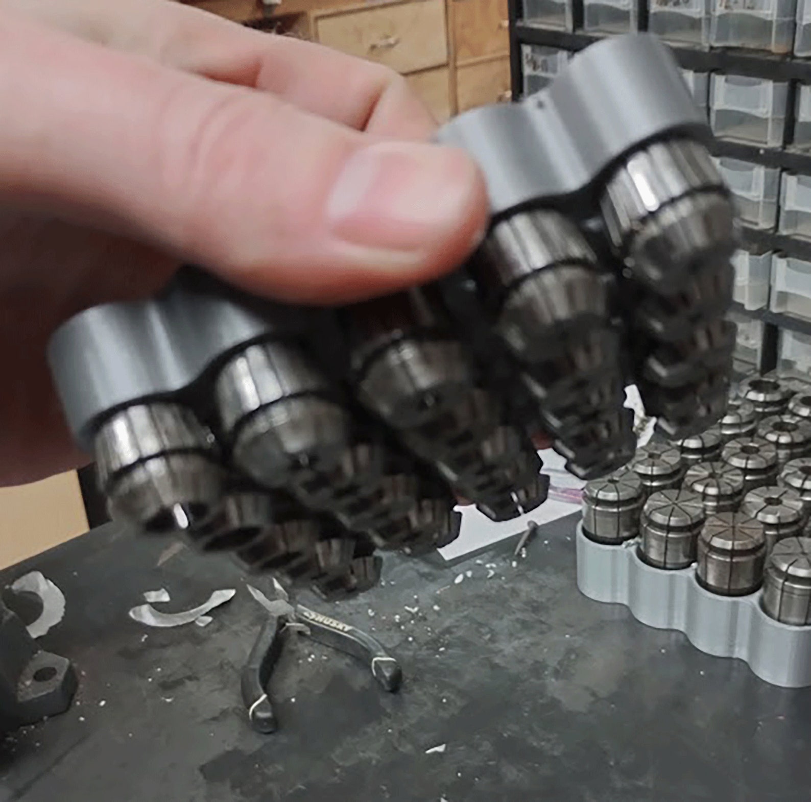 ER16 Collet Rack / Tray That Holds 25 Collets STL File for 3D Printing ...