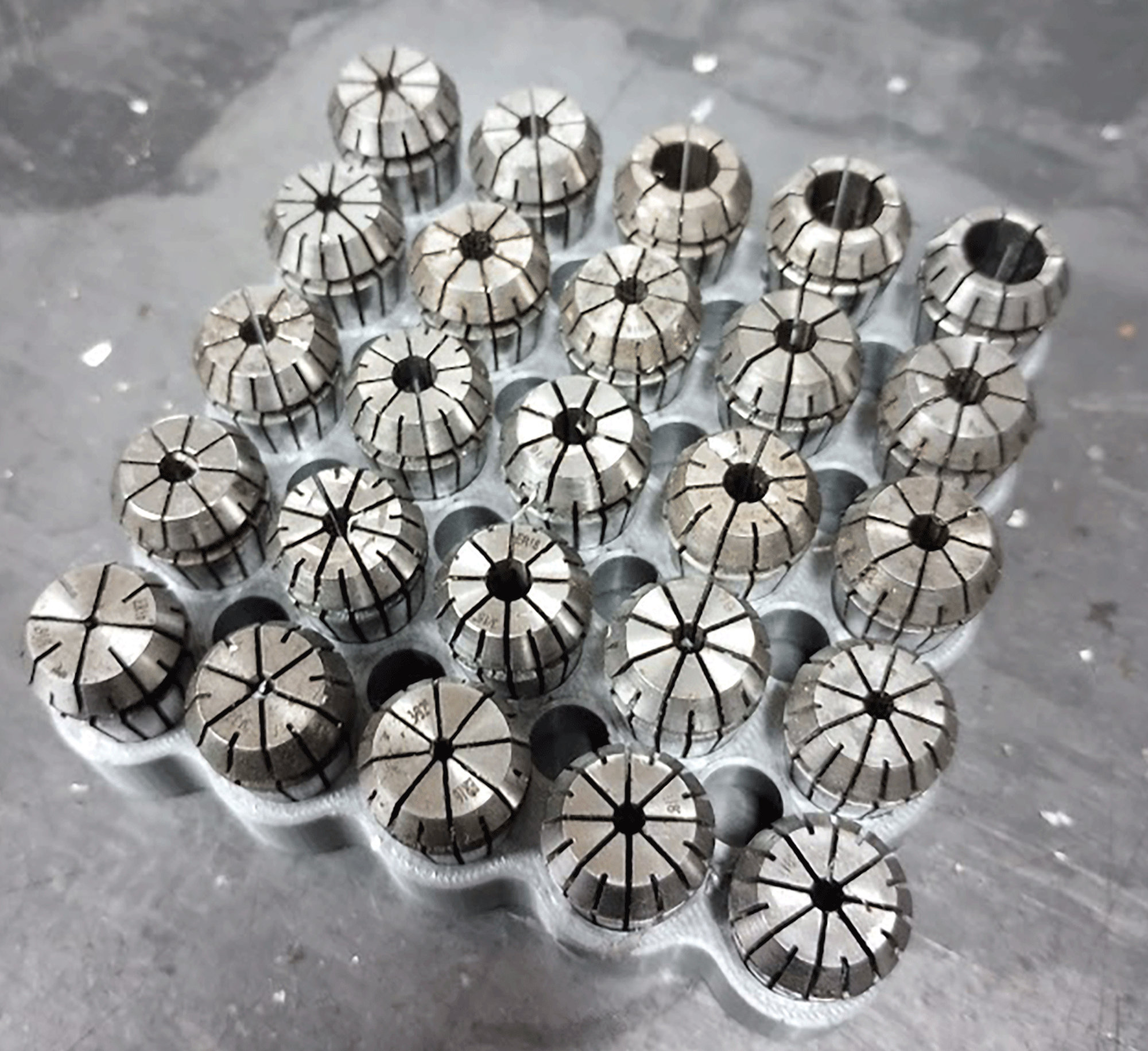 ER16 Collet Rack / Tray That Holds 25 Collets STL File for 3D Printing ...