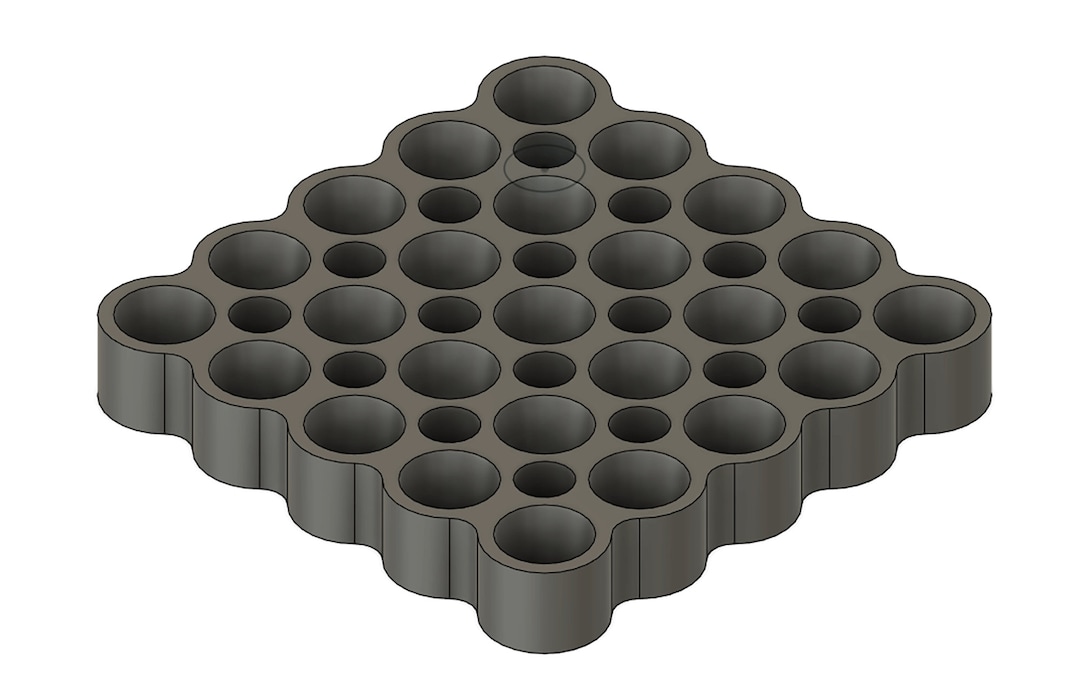 ER16 Collet Rack / Tray That Holds 25 Collets STL File for 3D Printing ...