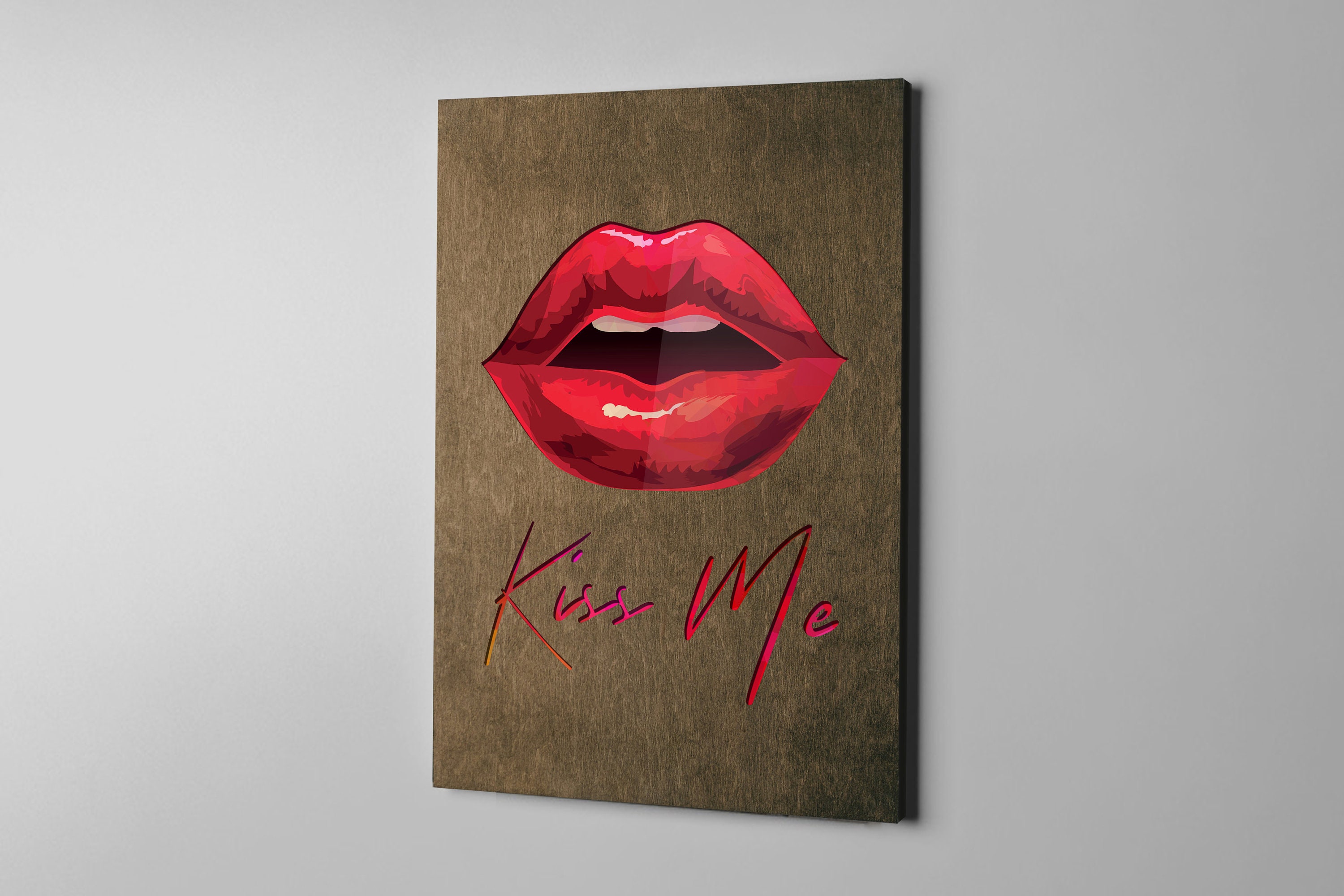 Wooden Lips Picture Wall Art Wood Lips Wall Art Lips Print - Etsy