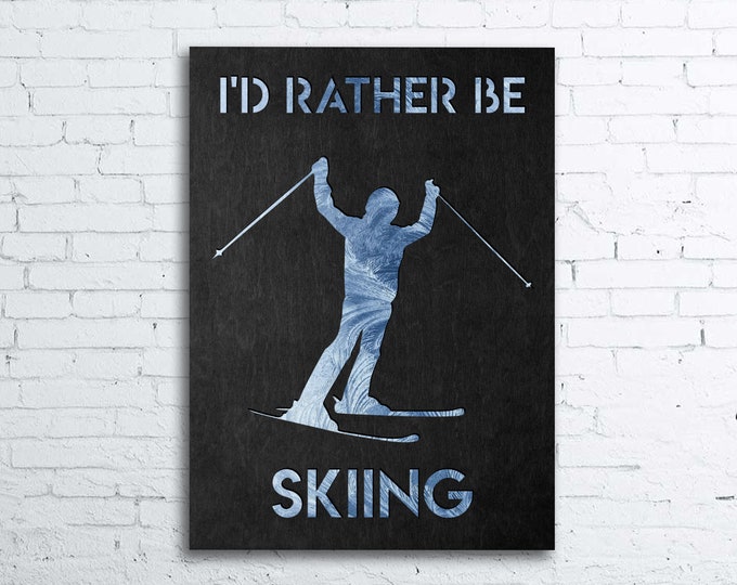 Skiing Art, Butter Definition Print, Sport Gifts for Him, Landscape ...