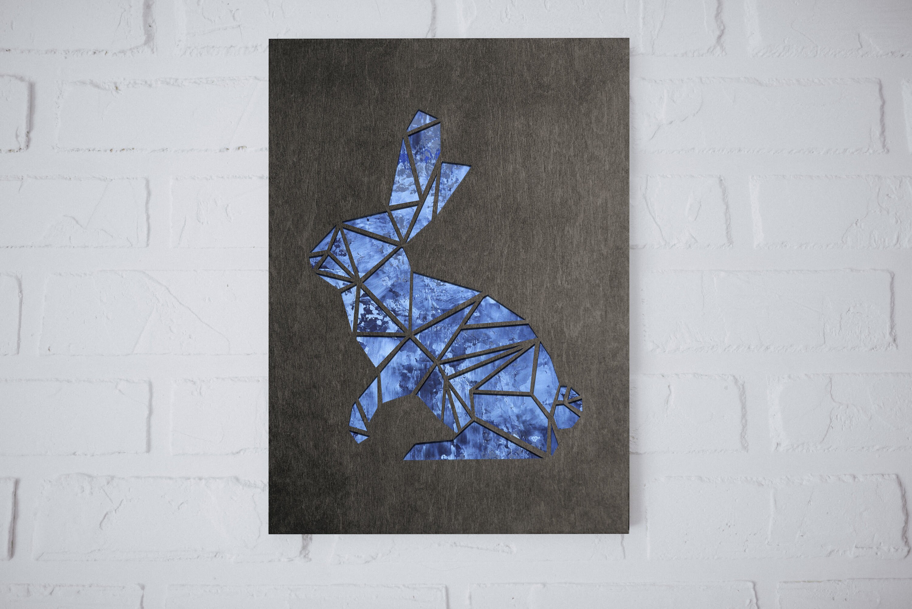 Wooden Rabbit Picture Rabbit Wall Art Rabbit Wood Painting - Etsy