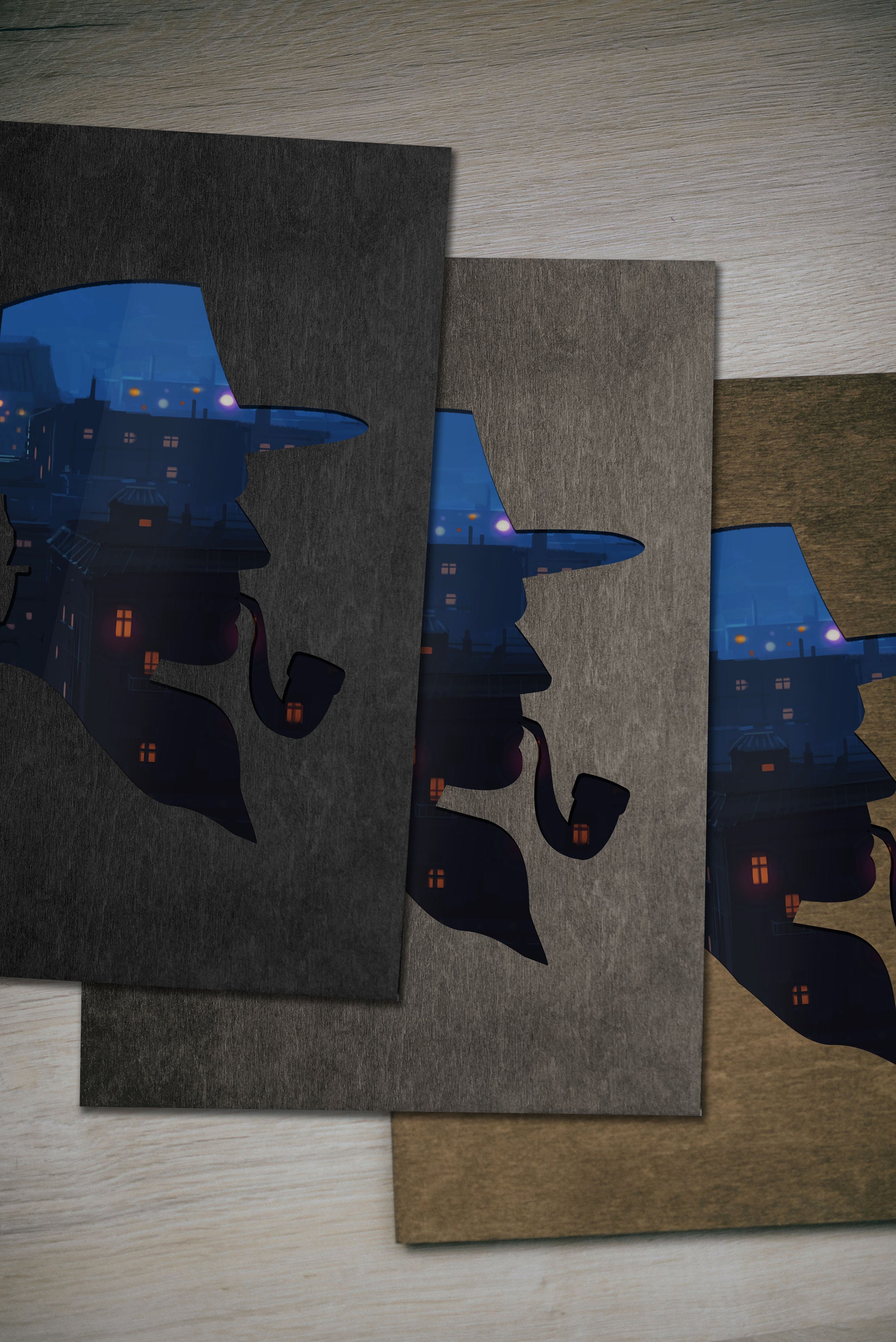 Wooden Detective Picture Wood Poster Home Design Modern Exclusive ...