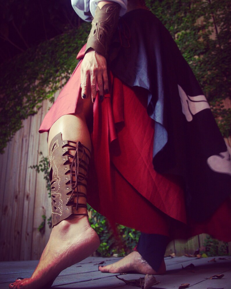 Leather Laser-cut Wrist Cuffs, Calf Cuffs, Bracer, Handmade, Gauntlets ...