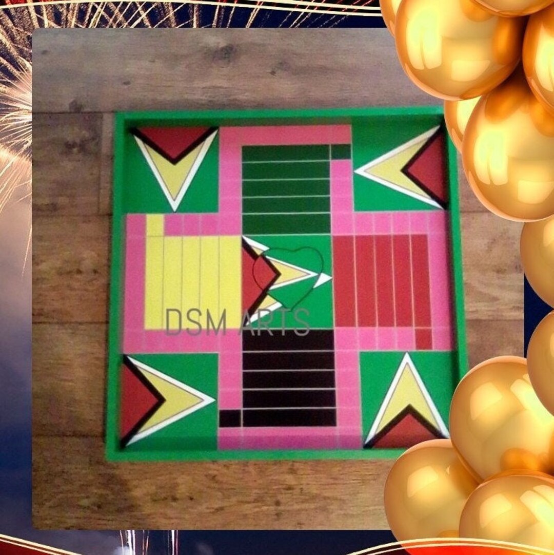 Ludo Board, Ludi Board, Guyana Ludo Board, Hand Crafted Hand Painted ...