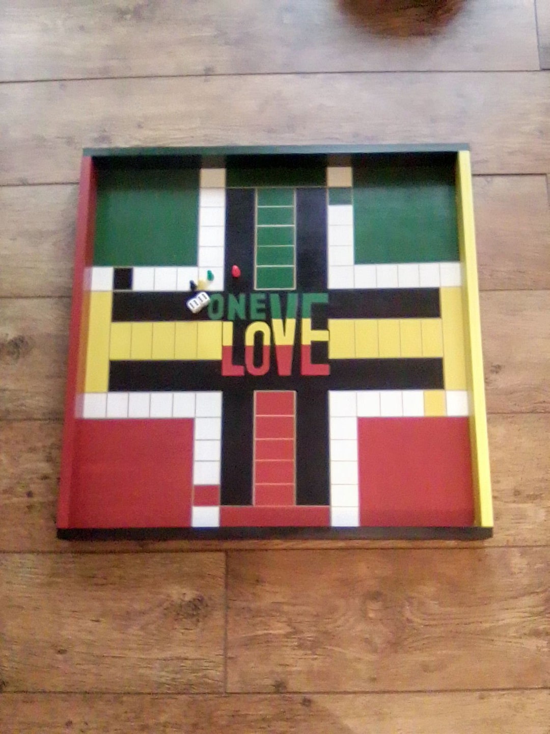 Ludo Board Ludi Board Jamaican Ludo Board One Love - Etsy