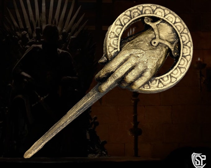 Golden Gold Tone Pewter Got Hand of the King Pin Game of Thrones Hand ...