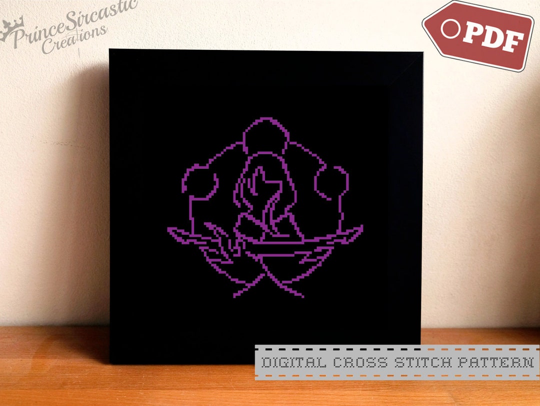 Raiden Shogun Constellation Genshin Impact Inspired Cross Stitch ...