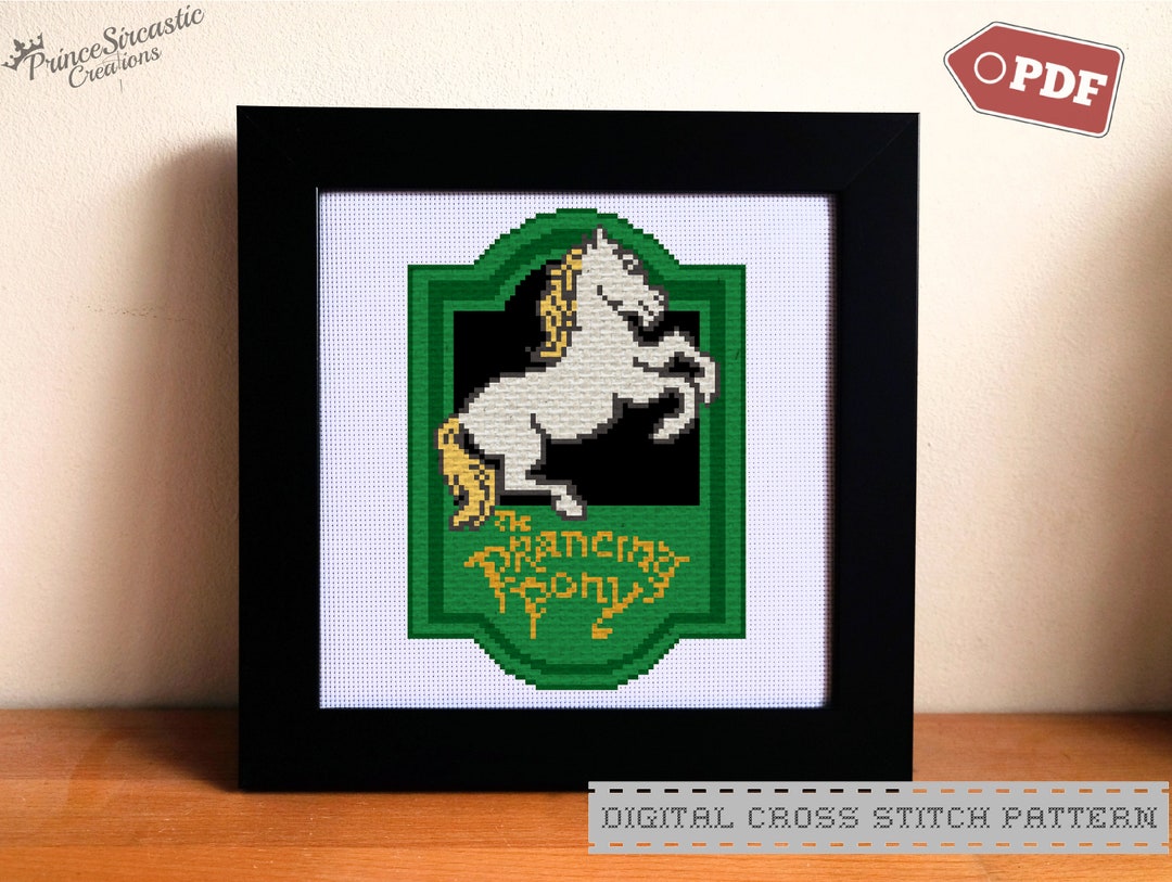 Prancing Pony Inn Tolkien Lord of the Rings Inspired PDF Digital Cross ...