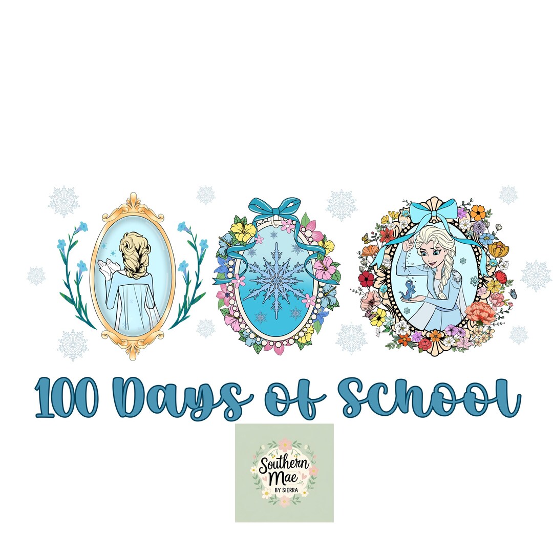 Ice Princess 100 Days of School PNG | Kids Design (instant Download) - Etsy