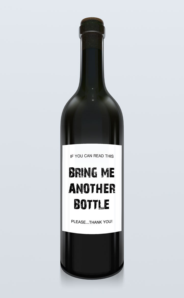 Personalised 'bring Me Another Bottle' Wine Bottle - Etsy UK