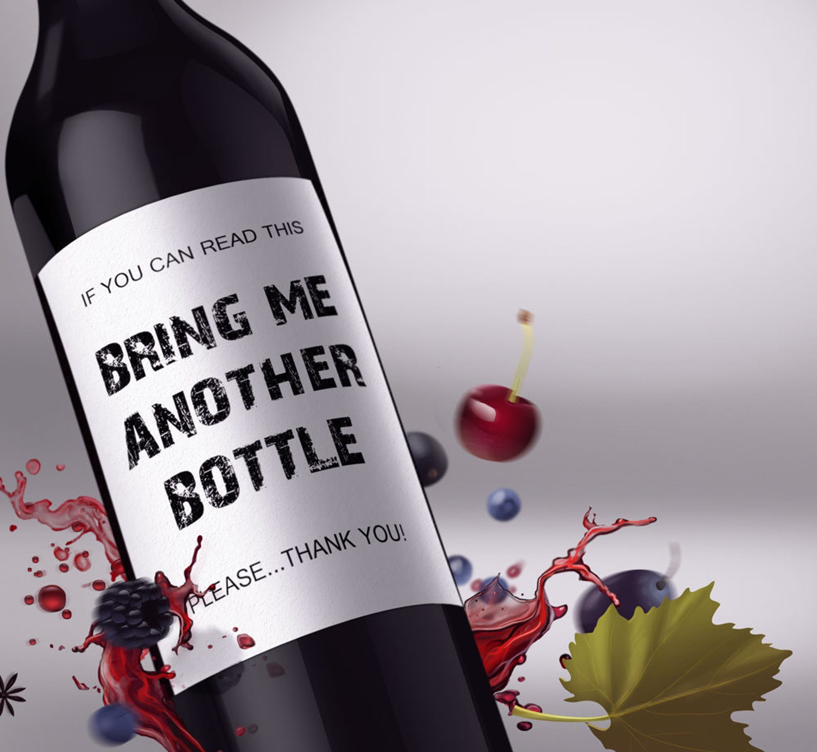 Personalised 'bring Me Another Bottle' Wine Bottle Labels for a Special ...