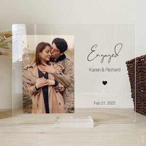 Personalized Engagement Gift, Gift for Newly Engaged Couple, Acrylic ...