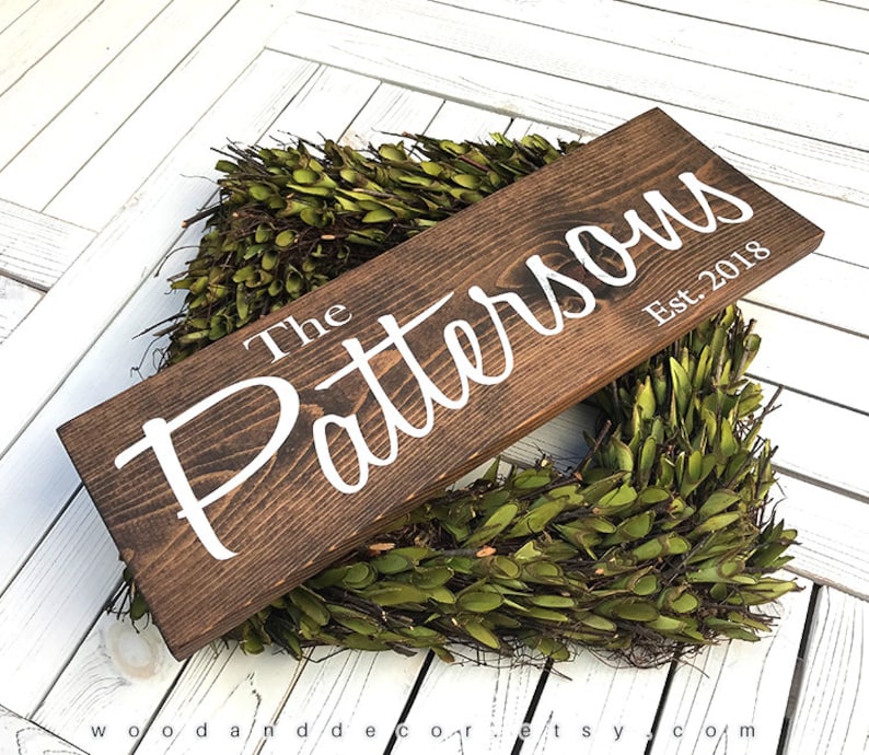 Home Decor Wood Sign Established Sign Anniversary Gift | Etsy