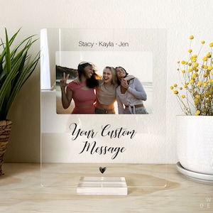 Best Friend Gift, Personalized Gift for Friends, Acrylic Photo Plaque ...