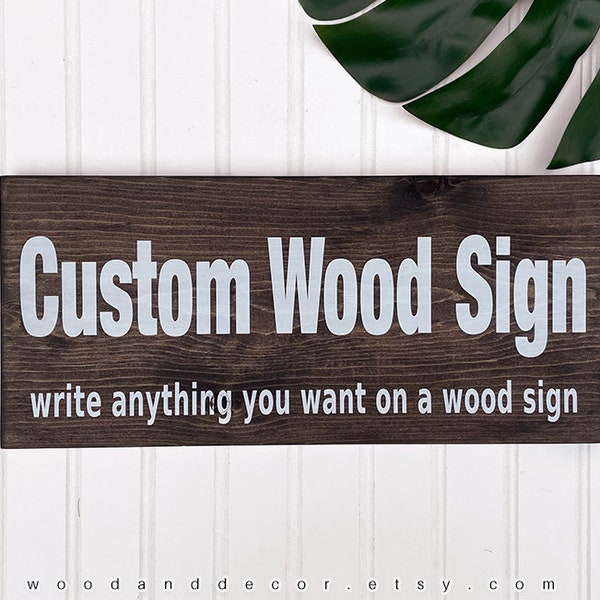 Custom Wood Signs - Etsy