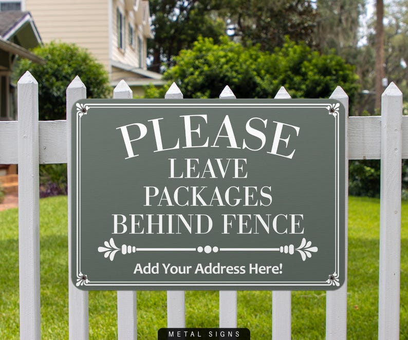 Custom Package Delivery Sign, Personalized Instructions, Customized ...