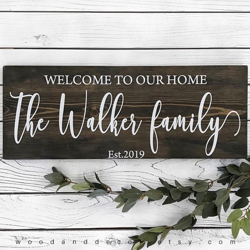 Welcome to Our Home Sign - Etsy