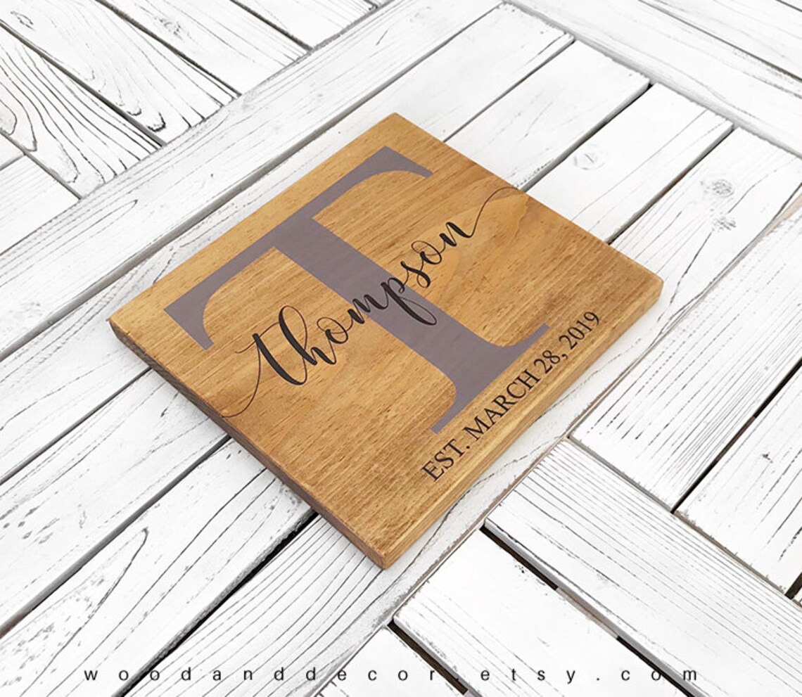 Family Letter Sign Family Last Name the Thompson Sign Last - Etsy