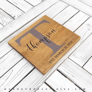 Family Letter Sign, Family Last Name, the Thompson Sign, Last Name Wood ...