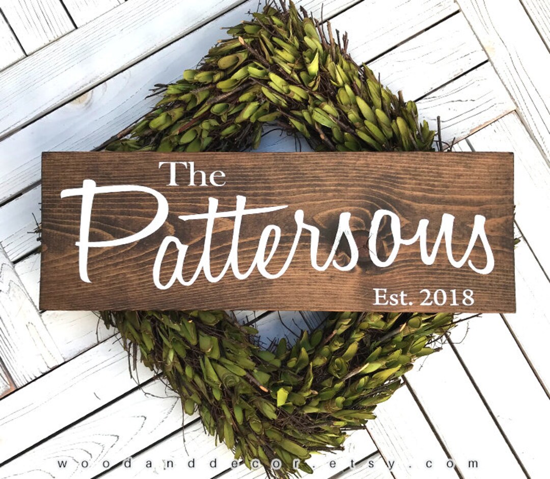 Home Decor, Wood Sign, Established Sign, Anniversary Gift, Wood Decor ...