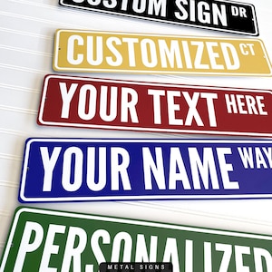 Custom Street Sign, Metal Sign, Personalized Street Sign, Aluminum ...