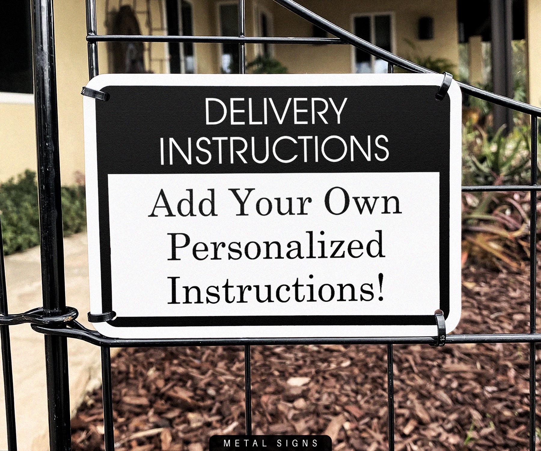 Deliveries Sign, Custom Delivery Instructions, Personalized Package ...