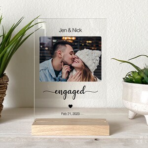 Personalized Engagement Gift, Gift for Newly Engaged Couple, Acrylic ...