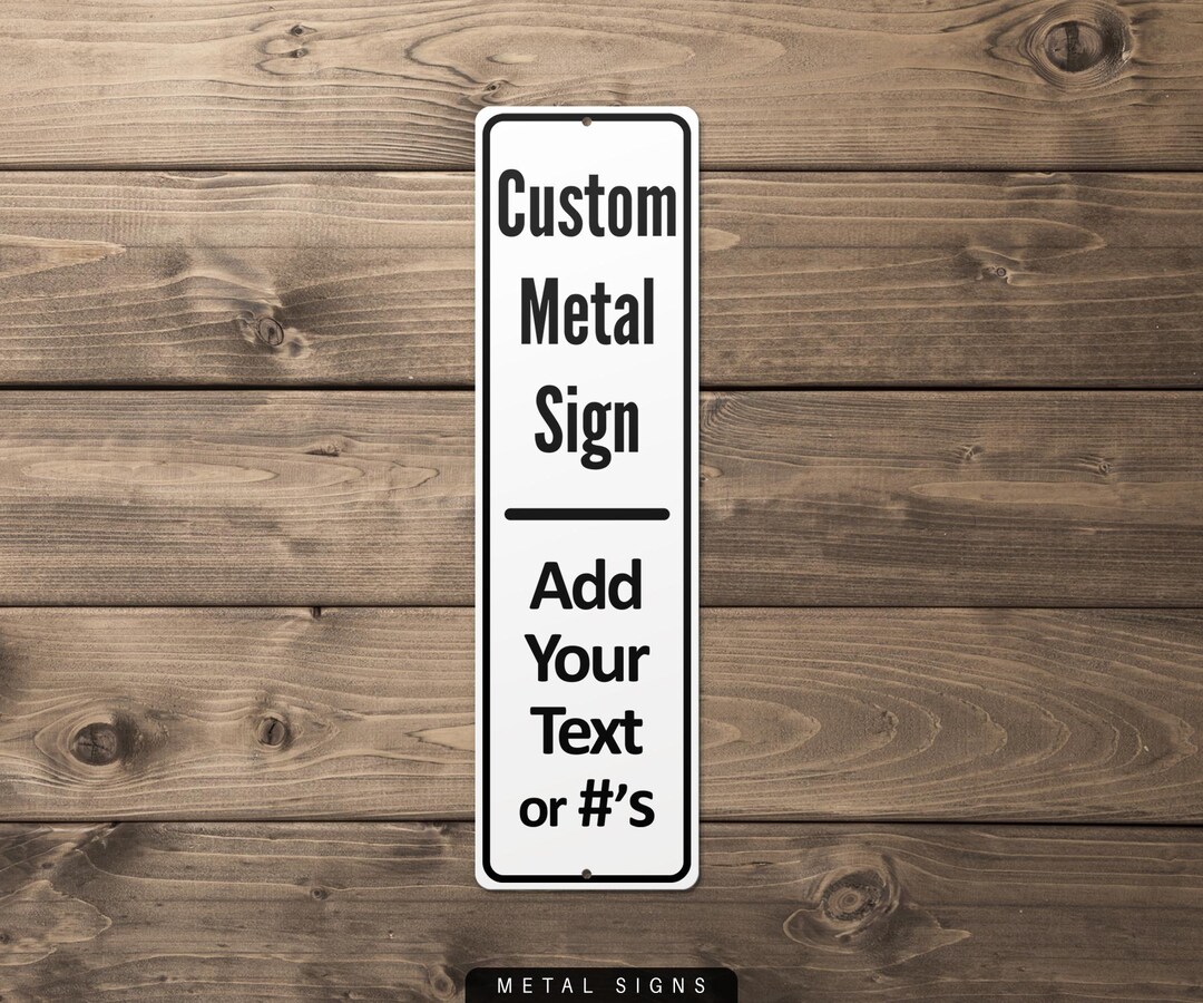 Custom Metal Sign, Thin Sign, Narrow Sign, Sign for Small Space ...