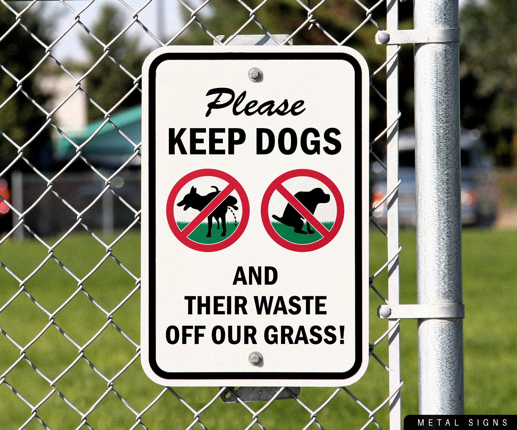 Dogs off Grass Sign, Please Keep off Lawn, No Dog Pee, Weatherproof ...