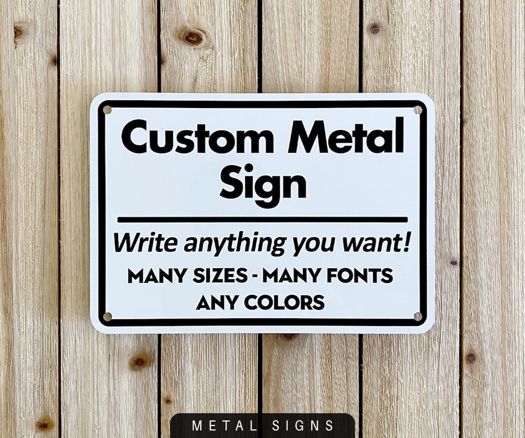 Custom Sign, Aluminum Metal Sign, Deliveries Sign, Personalized, Custom ...