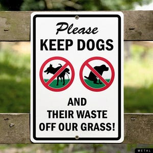 Dogs off Grass Sign, Please Keep off Lawn, No Dog Pee, Weatherproof ...